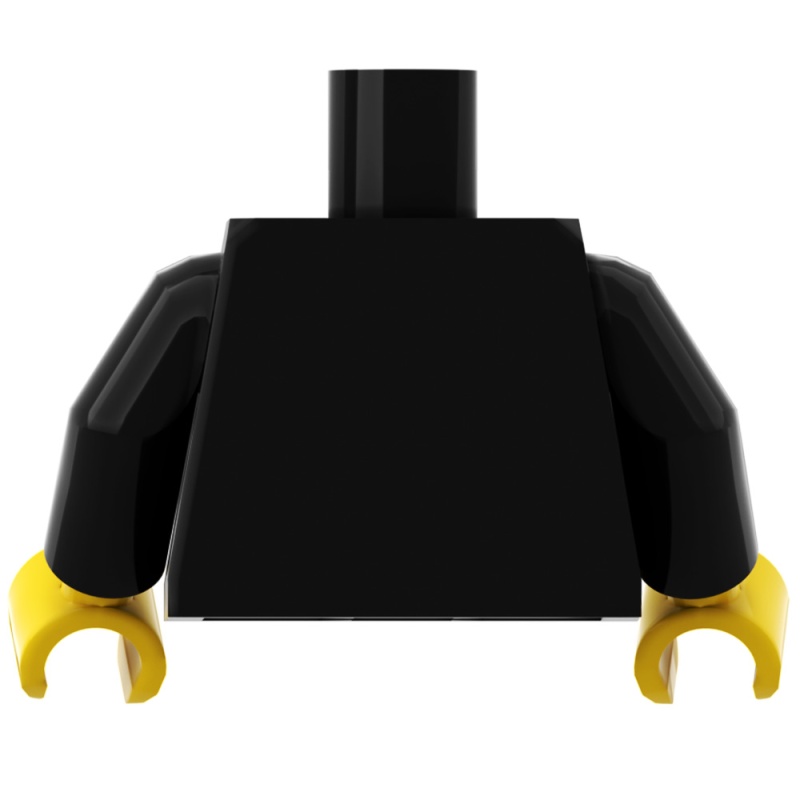 Personnalized Black Minifigure Torso - Custom LEGO® Parts - Super Briques