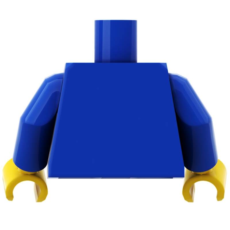 Personnalized Blue Minifigure Torso - Custom LEGO® Parts - Super Briques