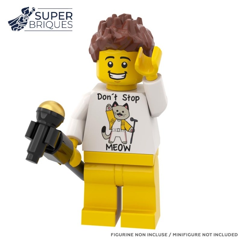 Minifigure Torso Don't Stop Meow - UV Printed LEGO® Part - Super Briques