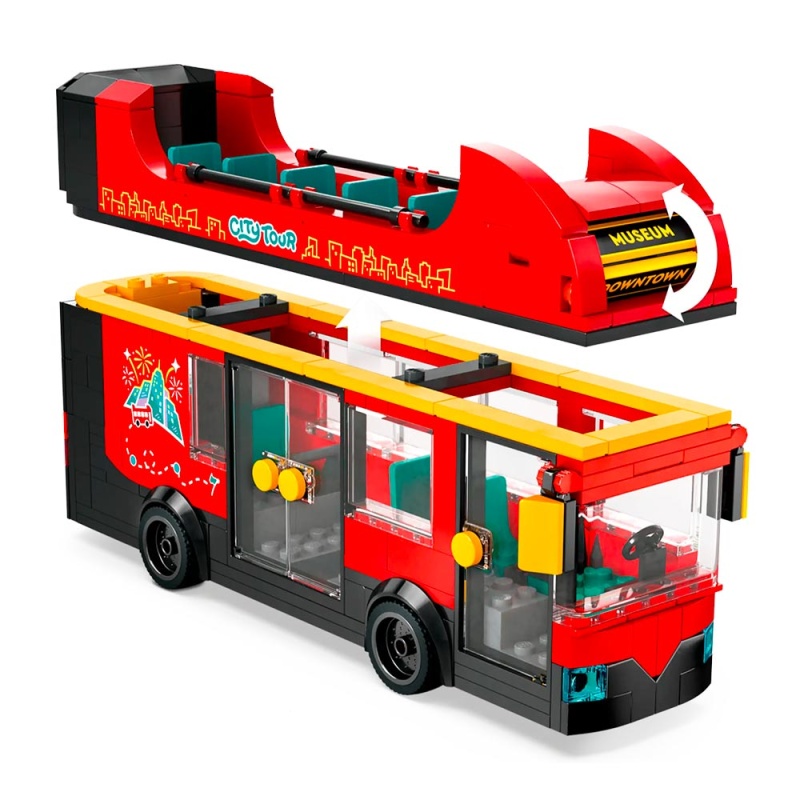 Red Double-Decker Sightseeing Bus - LEGO® City 60407 - Super Briques
