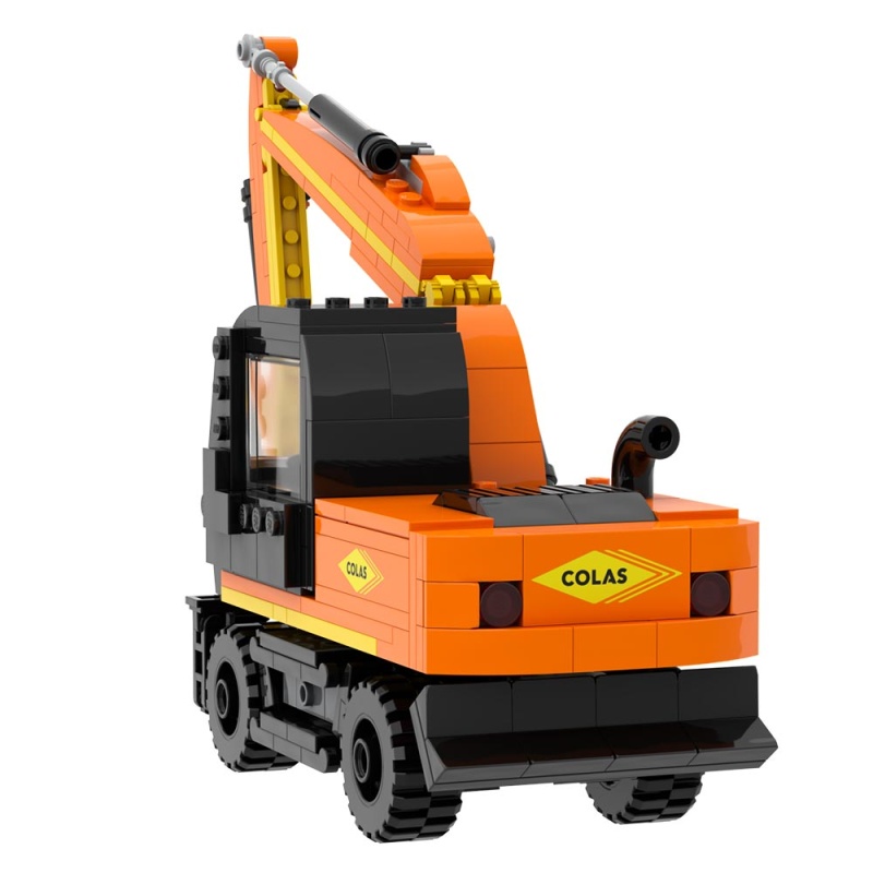 Hydraulic Excavator on Wheels - Exclusive Colas Set - Super Briques