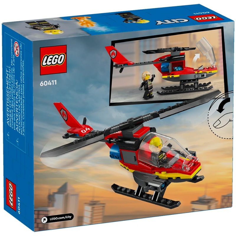 L’hélicoptère de secours des pompiers - LEGO® City 60411 - Super Briques