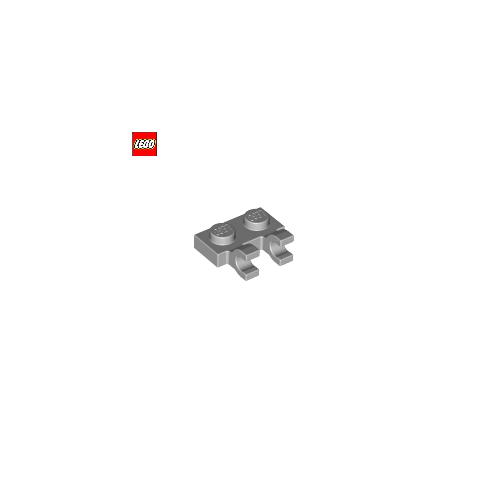 Plate Special 1x2 with 2 clips horizontal - LEGO® Part 60470b - Super ...