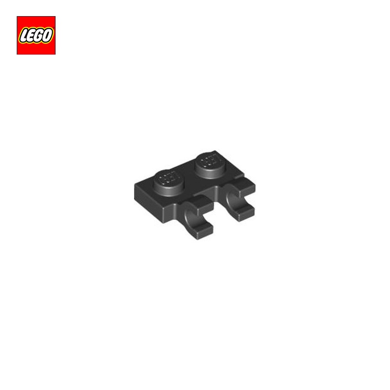 Plate Special 1x2 with 2 clips horizontal - LEGO® Part 60470b - Super ...