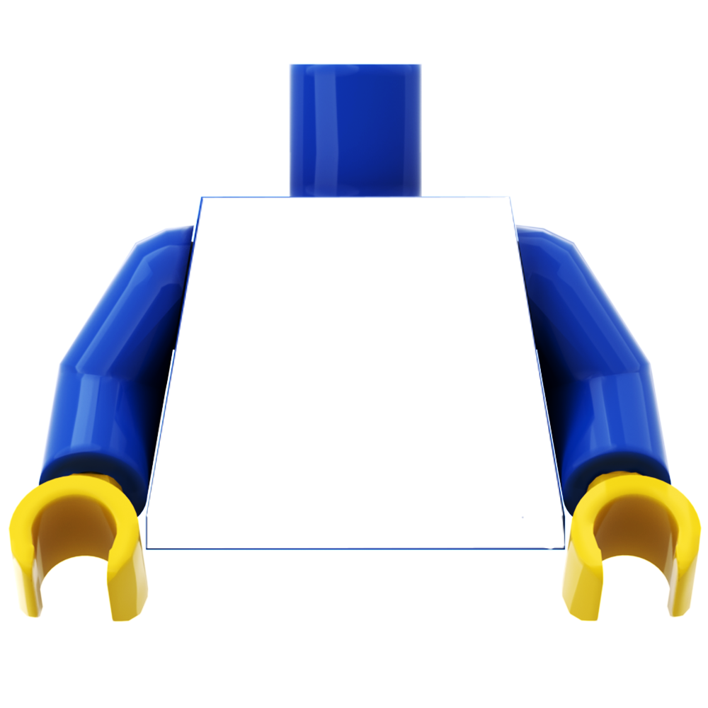 Personnalized Blue Minifigure Torso - Custom LEGO® Parts - Super Briques