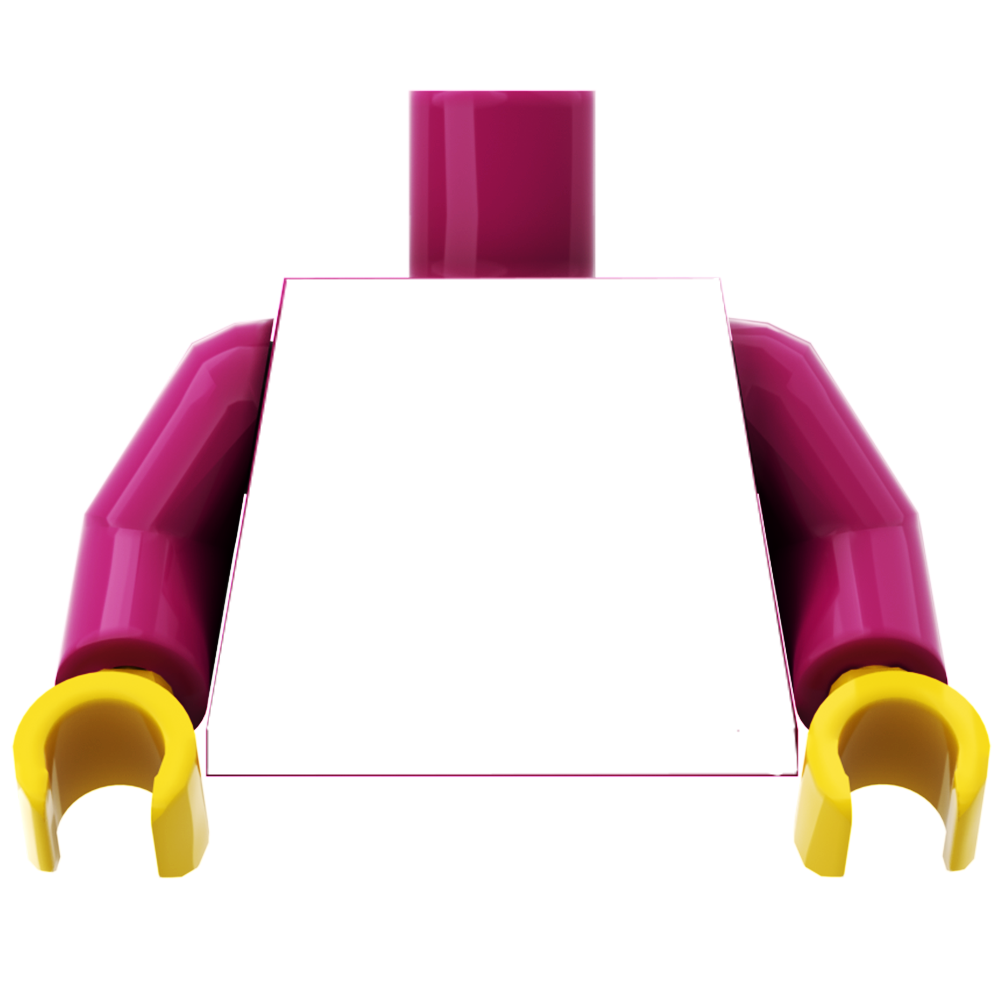 Personnalized Magenta Minifigure Torso - Custom LEGO® Parts - Super Briques